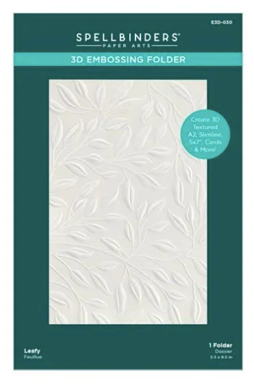 Spellbinders 3d Embossing Folder- Leafy