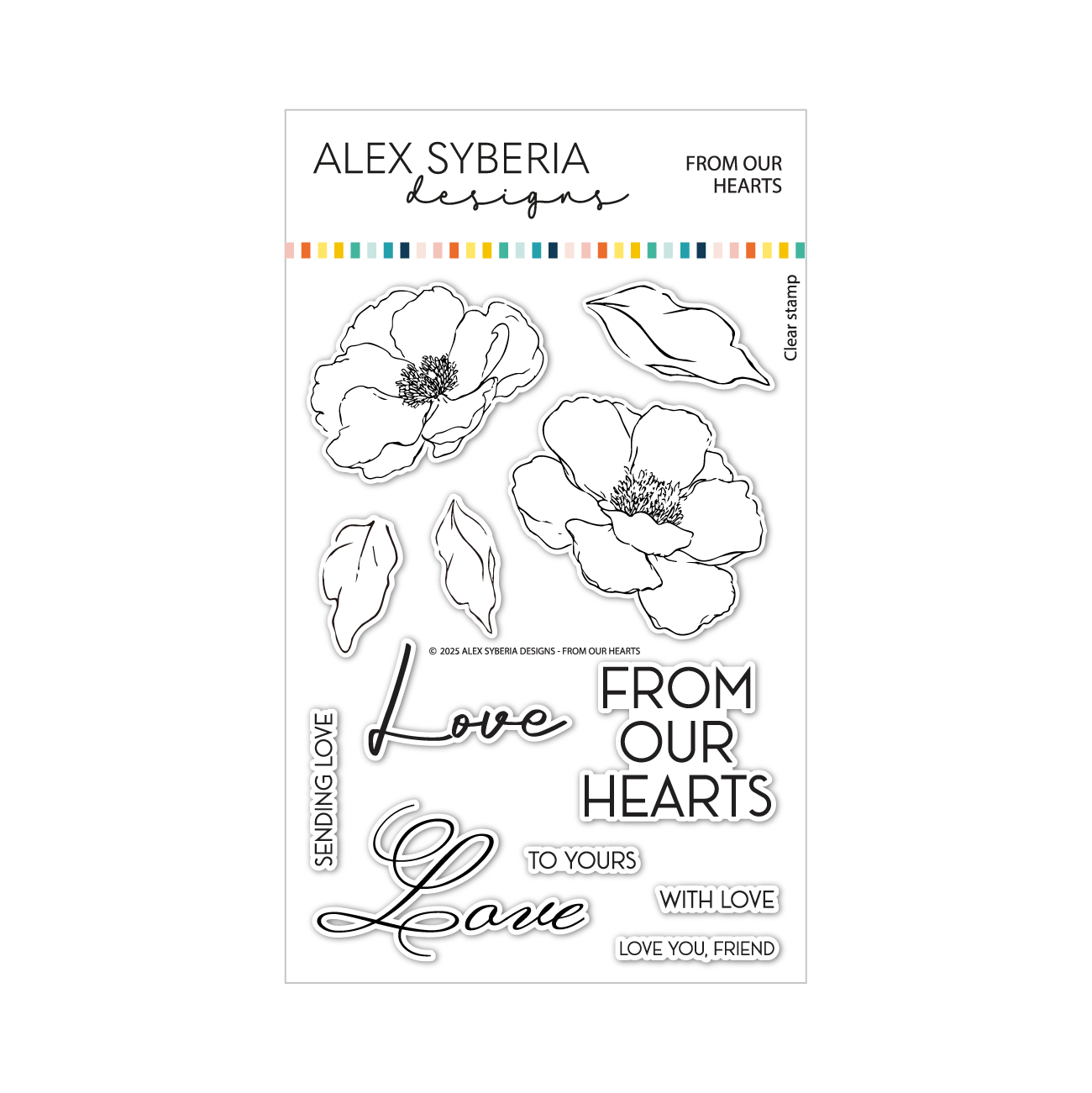 Alex Syberia Designs- From Our Hearts Stamp Set 4 x 6