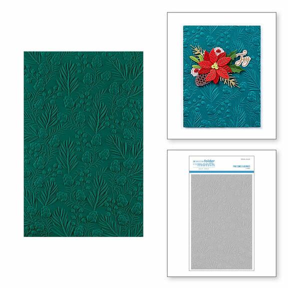 Pine Cones & Berries - 3D Embossing Folder of the Month