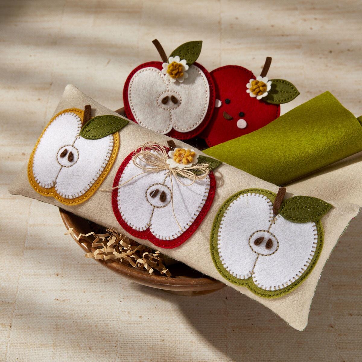 Spellbinders - Felt Cheeky Apple Etched Dies from the Summer Felt ...