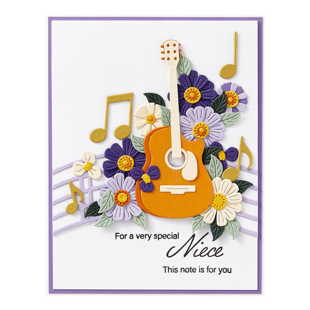 Spellbinders - Mini Guitar Etched Dies from the Bibi's Musical Notes ...