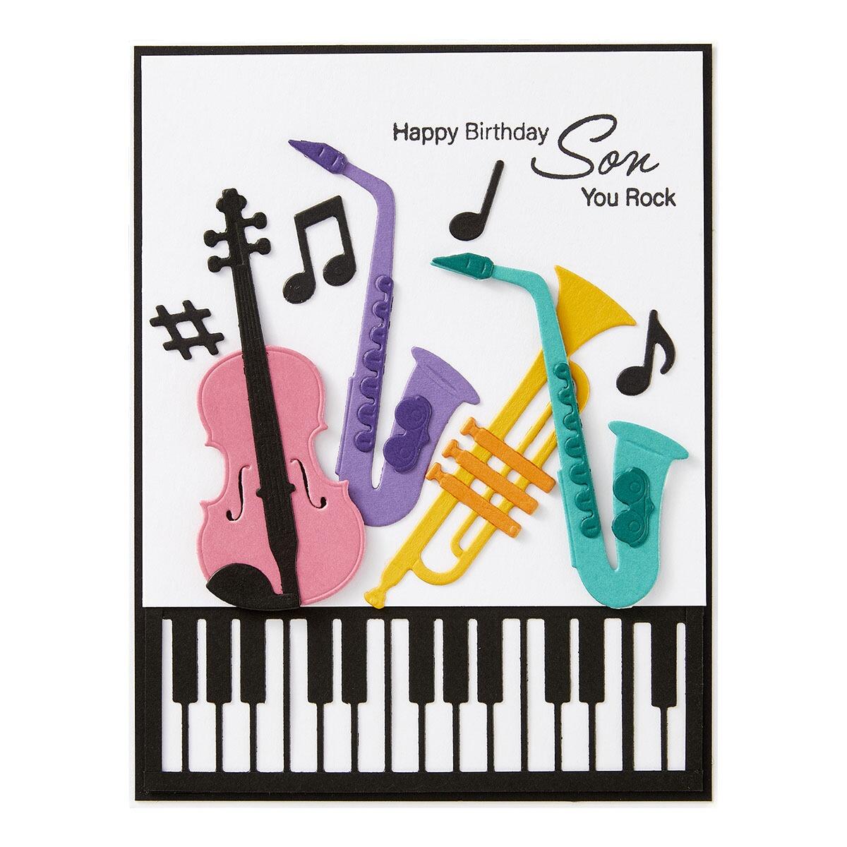 Spellbinders - Mini Musical Instruments Etched Dies from the Bibi's ...