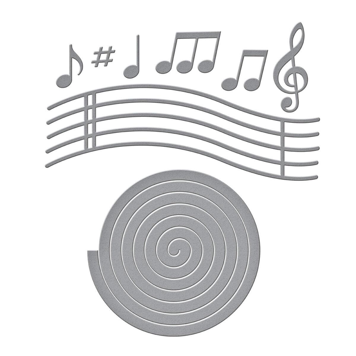 Spellbinders - Musical Notes & Stave Pop-Up Etched Dies from the Bibi's ...