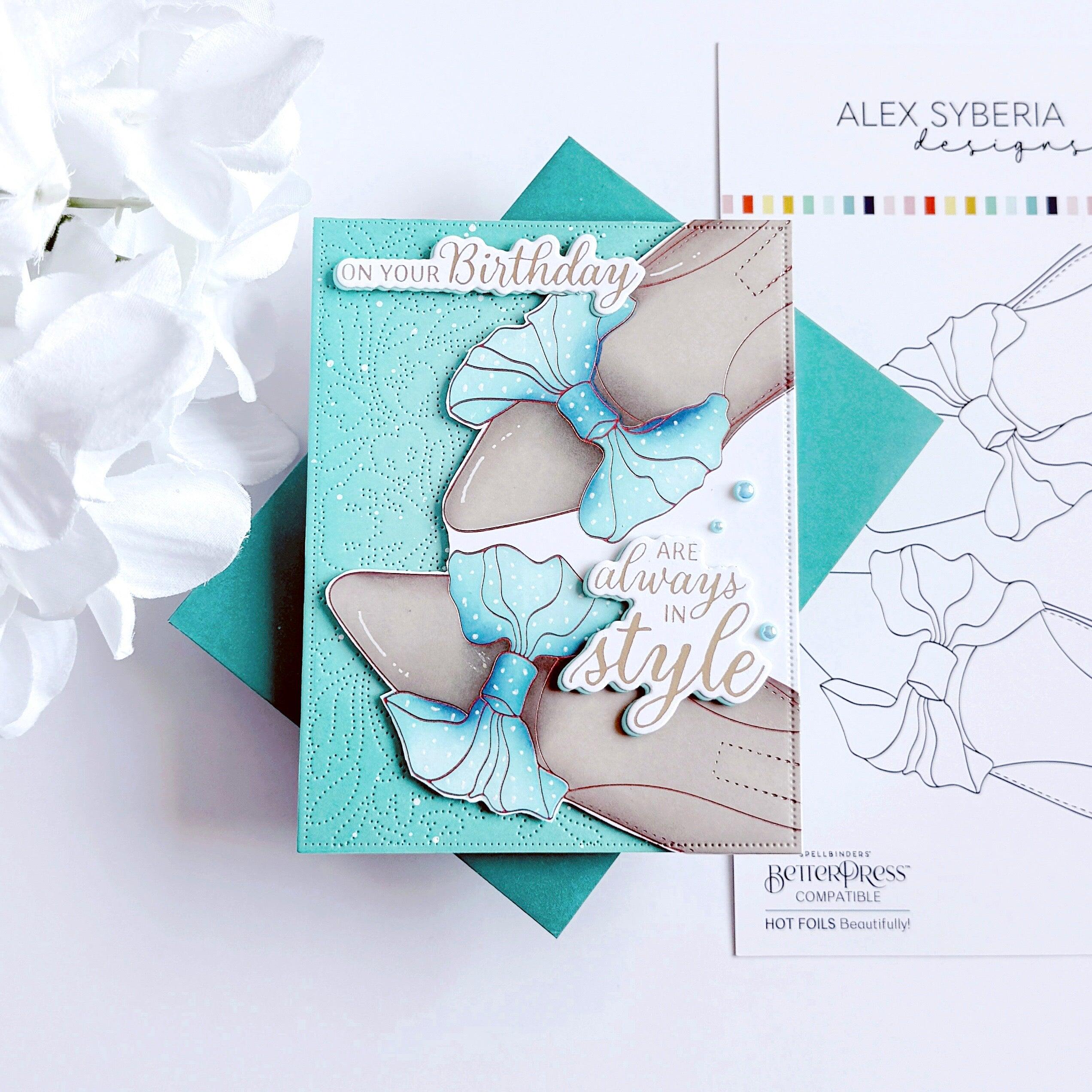 Alex Syberia Designs- Bow Shoes Stencil Set