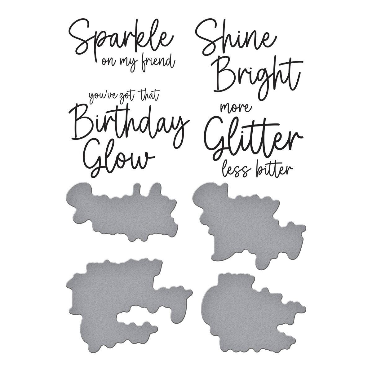 Spellbinders - Sparkle On Sentiments Press Plate & Die Set from the ...
