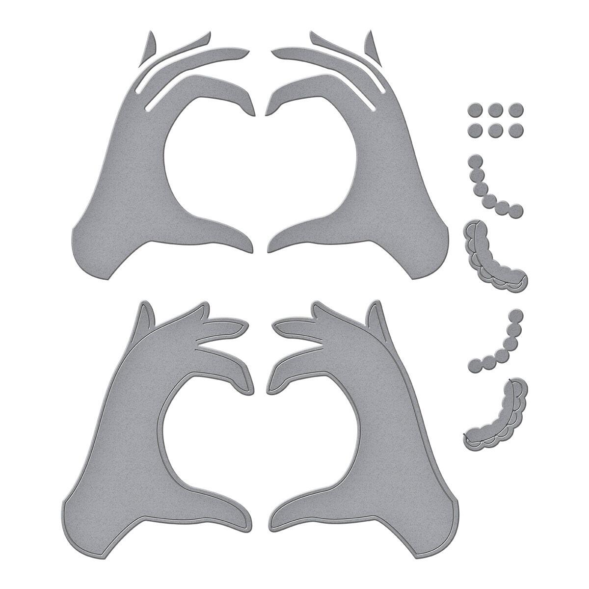 Spellbinders - Heart Hands Etched Dies from the Beads of Friendship ...