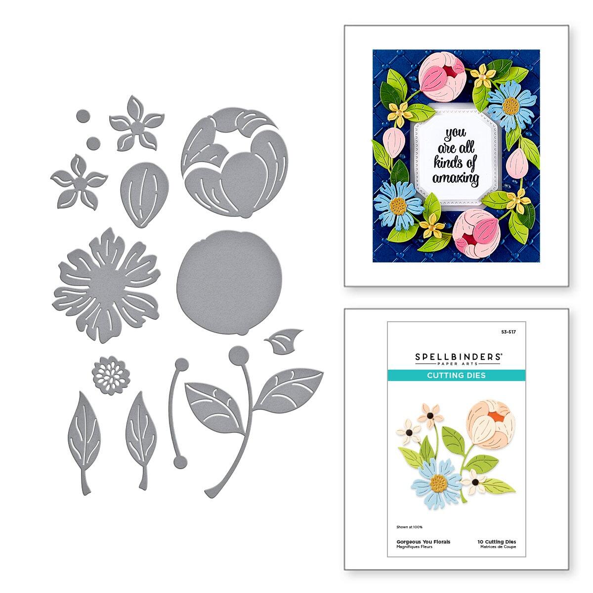 Spellbinders - Gorgeous You Florals Etched Dies from the Gorgeous You ...