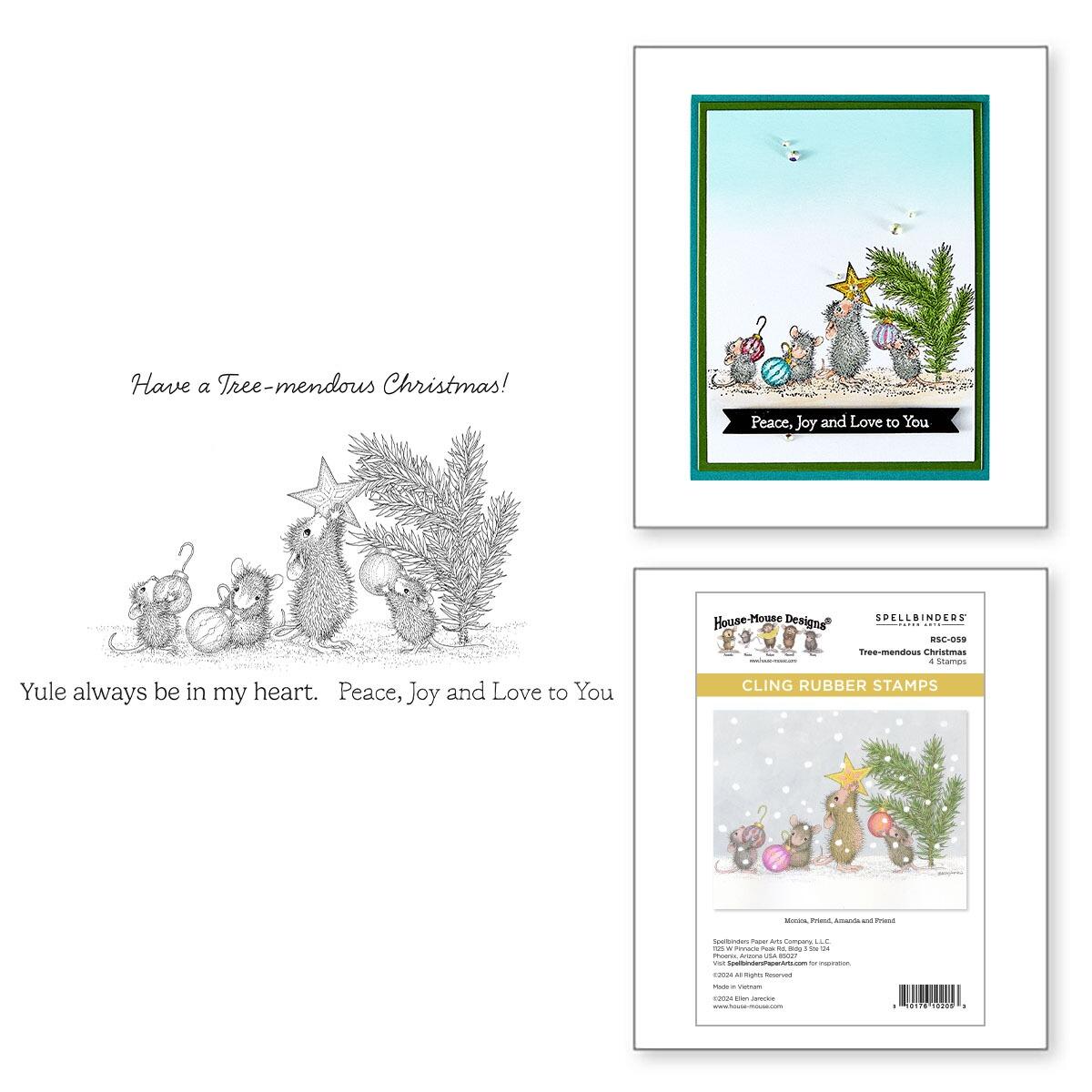 Spellbinders - Tree-mendous Christmas Cling Rubber Stamp Set from the ...