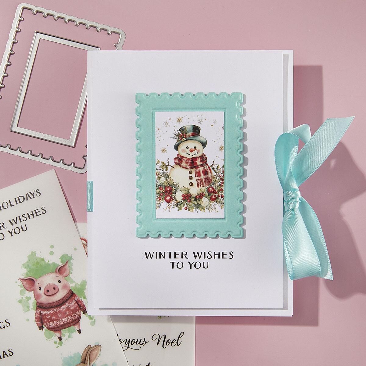 Spellbinders - Postage Stamps 3D Emboss & Cut Folder from the Holiday ...