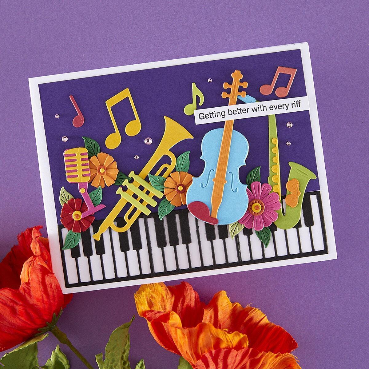 Spellbinders - Mini Musical Instruments Etched Dies from the Bibi's ...