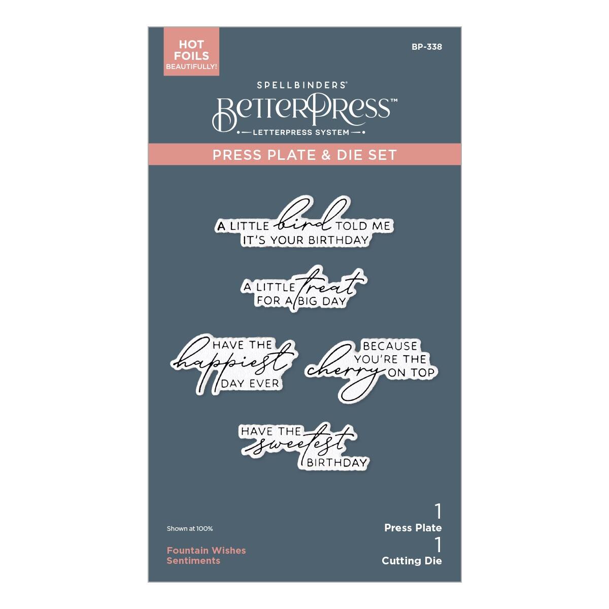 Spellbinders - Happier Hour BetterPress Sentiments Bundle