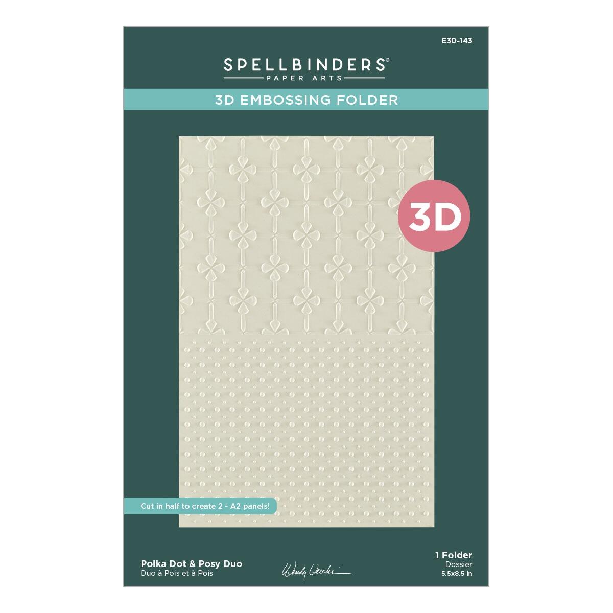 Spellbinders - Polka Dot & Posy Duo 3D Embossing Folder from the Tabbed ...