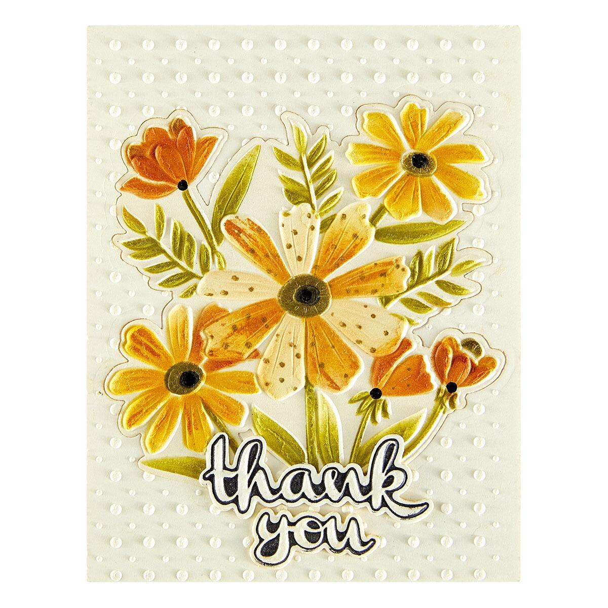 Spellbinders - Thank You Bouquet 3D Emboss & Cut Folder from the Tabbed ...