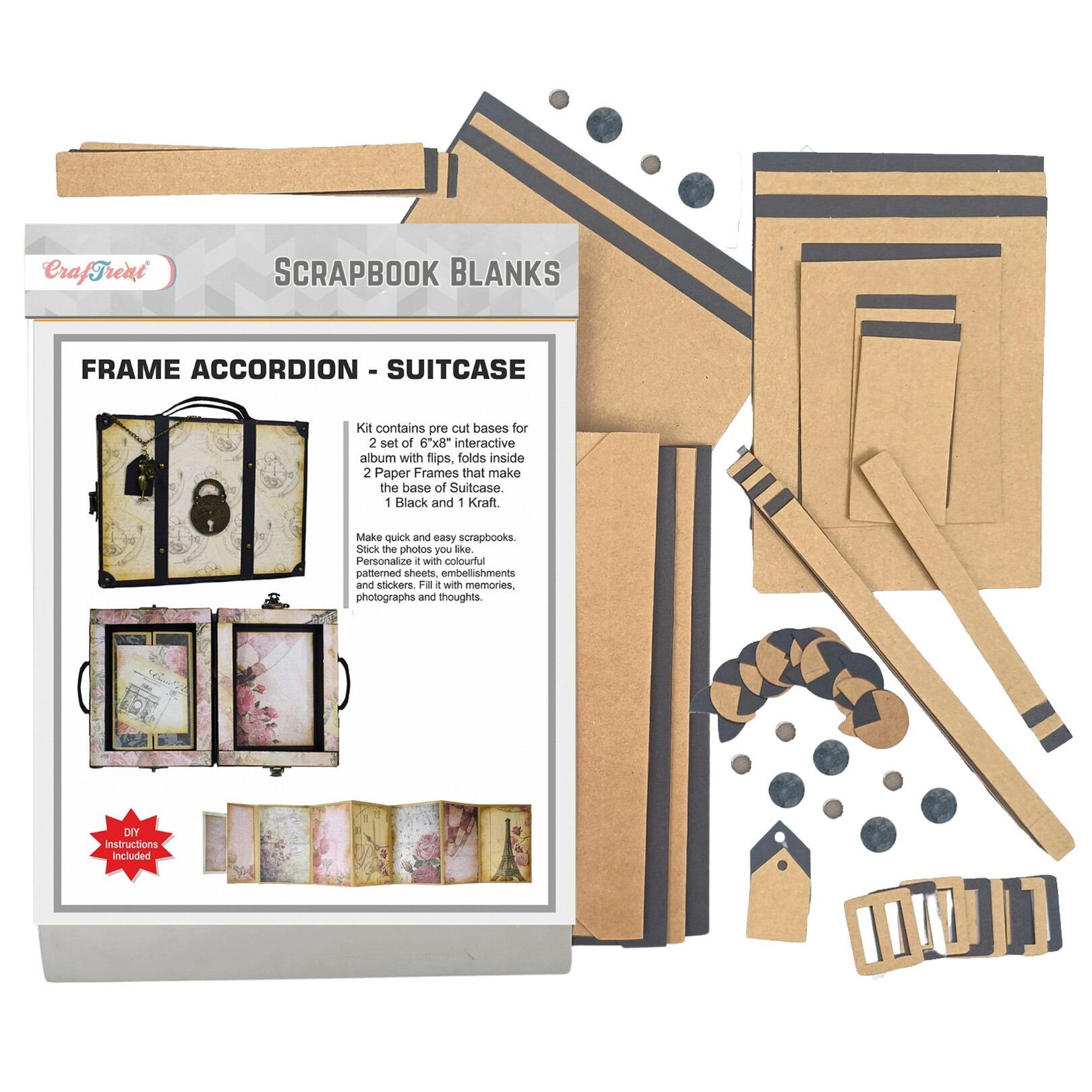 CrafTreat - Frame Accordion Suitcase DIY Scrapbook Blanks ? 2 Sets ...
