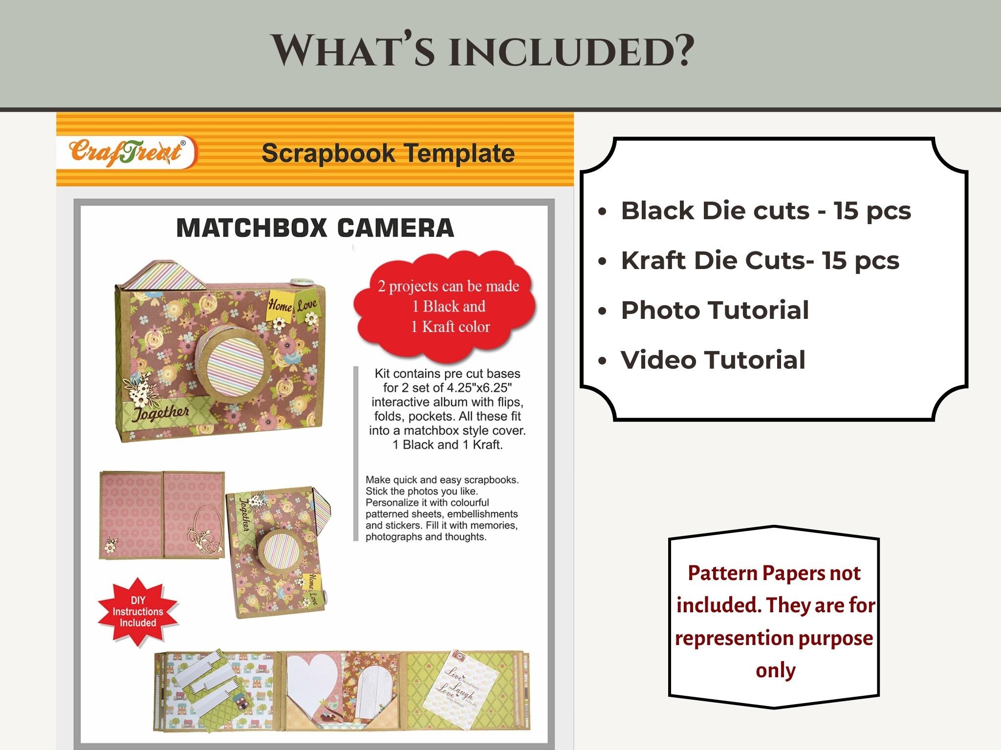 CrafTreat - Matchbox Camera Scrapbook Templates ? 2 Interactive Mini ...