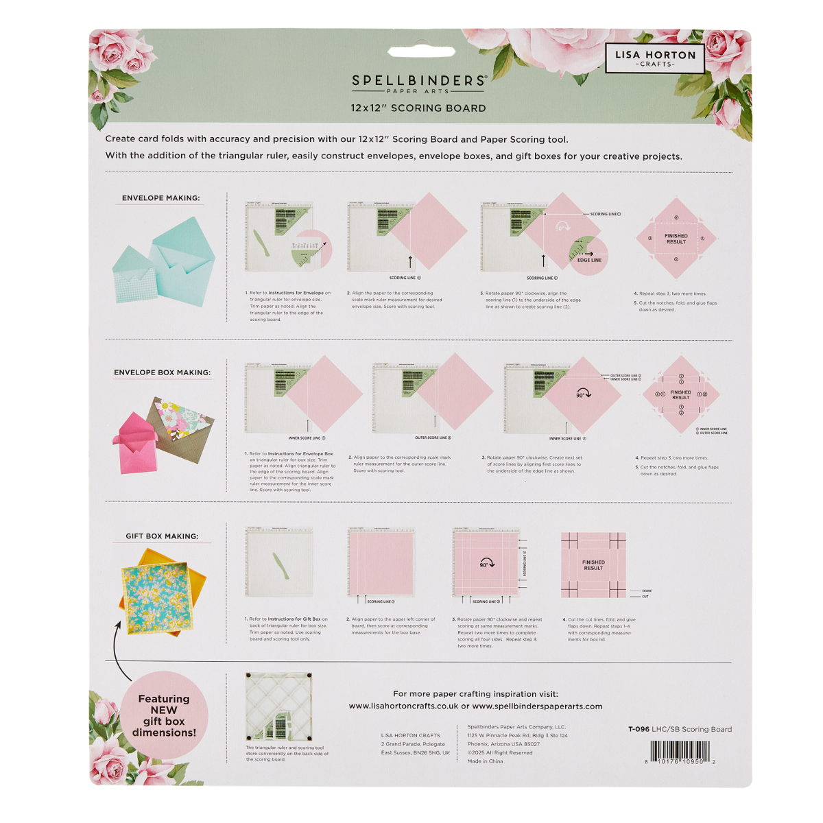Spellbinders - Lisa Horton Crafts Special Edition 12 x 12" Scoring Board