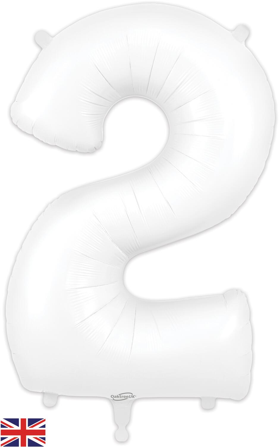 Oaktree 34" Number Balloons Matte White ~AGES~