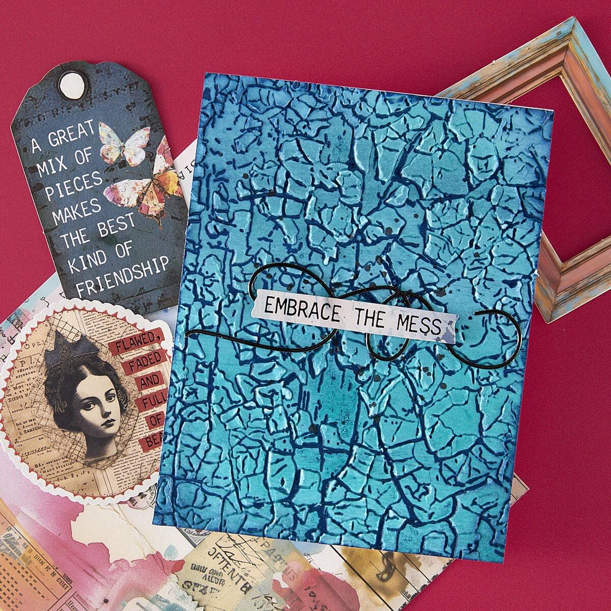 Spellbinders - Crackle Paint 3D Embossing Folder from the Beautifully ...
