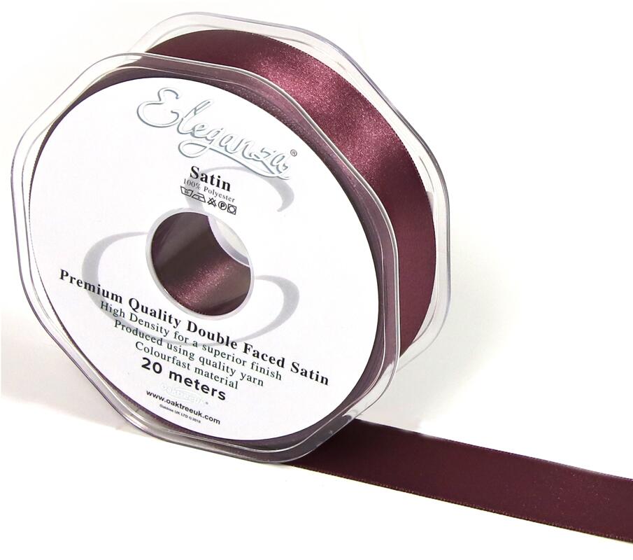 Eleganza Double Faced Satin 25mm x 20m ~43 Colours available~