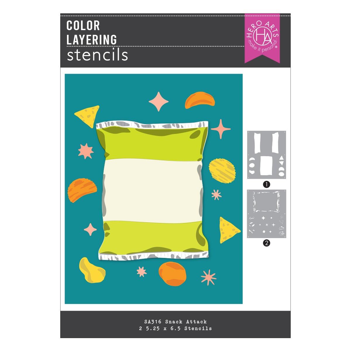 Hero Arts - Snack Layering Stencil