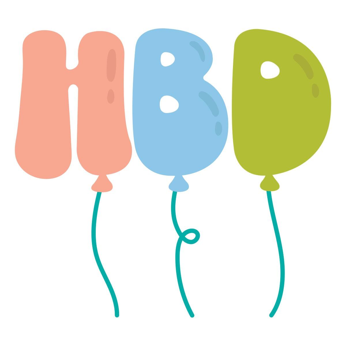 Spellbinders - HBD Balloons Etched Dies