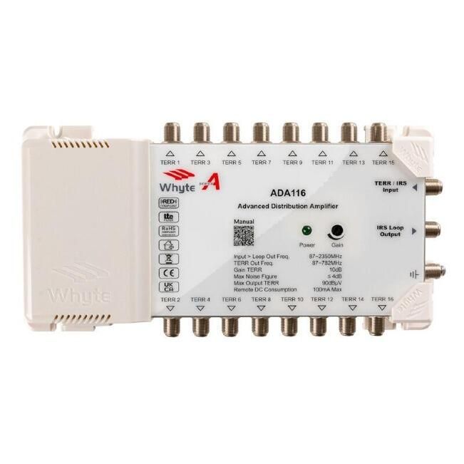 Whyte IRS Distribution Amplifier – 2–16 Way, Cascadable, LTE Filter
