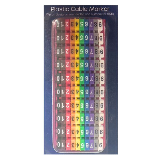 Network Cable Identification Markers Pack of 100 | Clip-On Labels