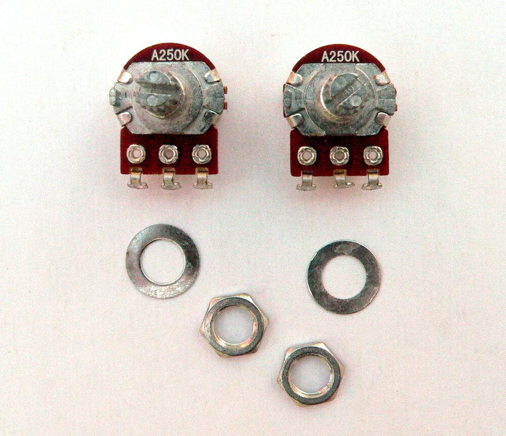 A250K 2 mini pot set Fender Telecaster guitar Tele log potentiometer ...