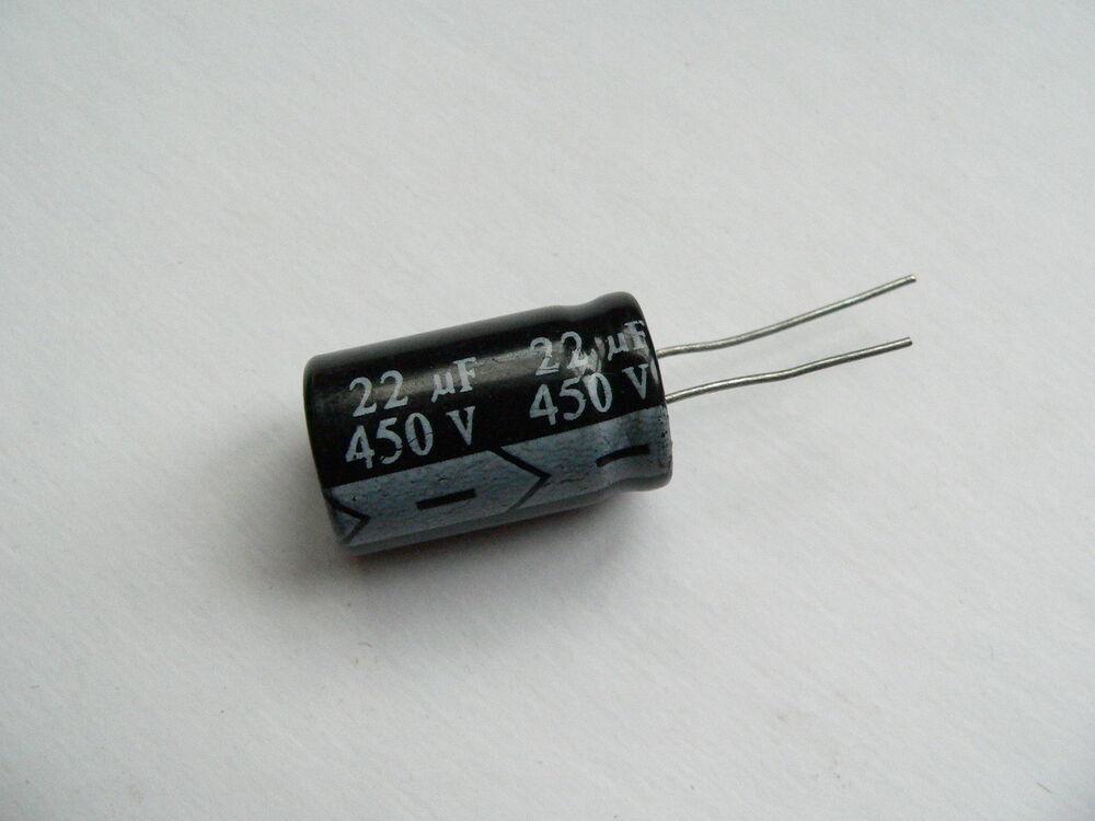 22uF 450V Radial Electrolytic Capacitor Valve Amplifier Radio
