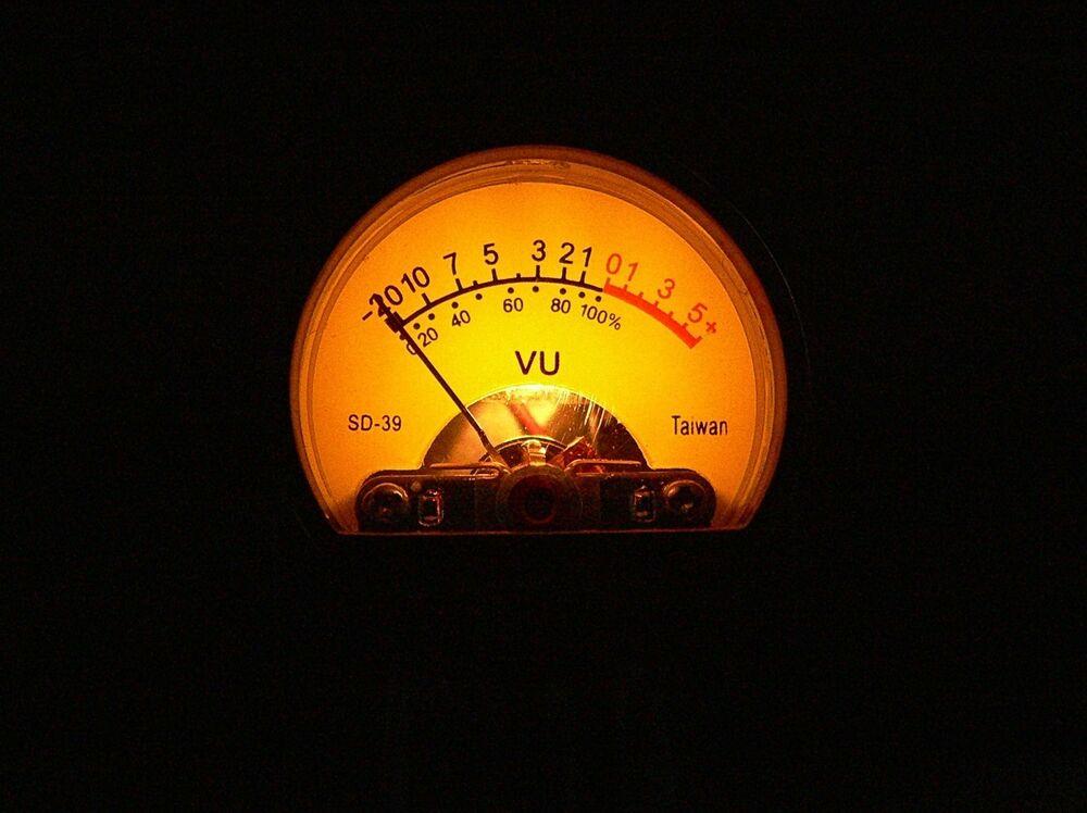 Illuminated mini VU Meter for Valve Amplifier EL34 preamp back lit SD39 ...