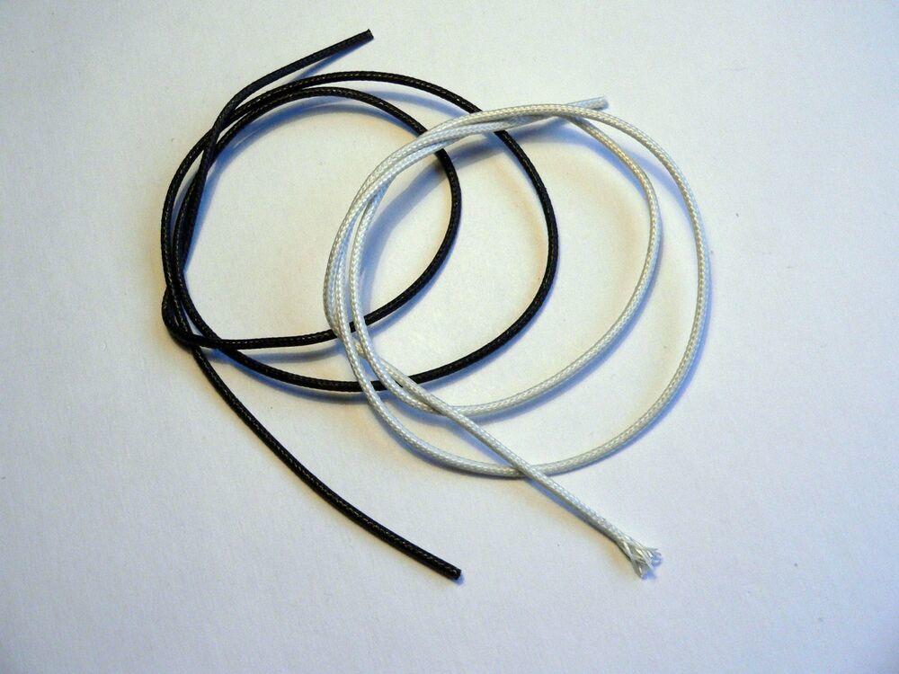 Black /White Woven cloth covered wire for vintage guitar valve radio ...