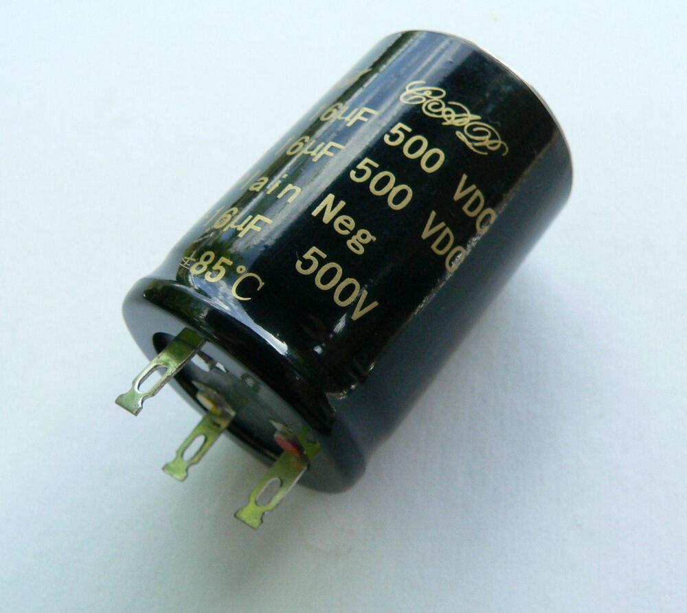 16 16uF 500V Twin Double Can Capacitor fr Valve Audio Guitar Amplifier ...