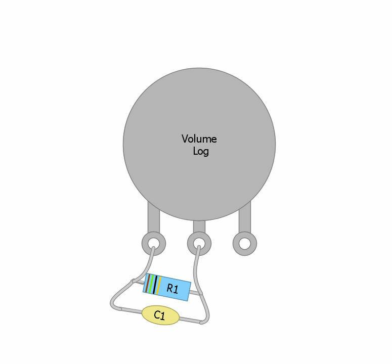 Treble bleed kit fits Fender Telecaster Stratocaster guitar tone volume mod