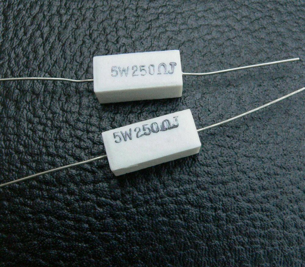 250 R Ohm 5W 6L6 Cathode Resistor Pair for Fender Deluxe Valve Guitar ...