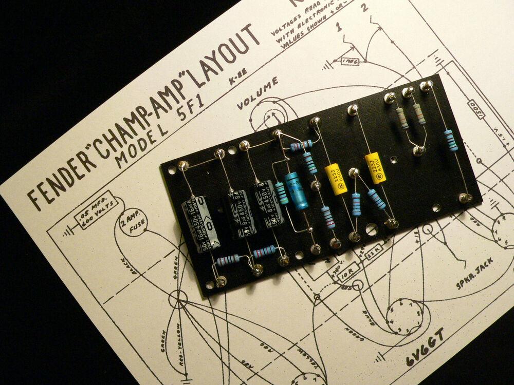 Turret Board fits Fender Champ 5E1 5F1 Tweed amp & DIY/Kit guitar ...