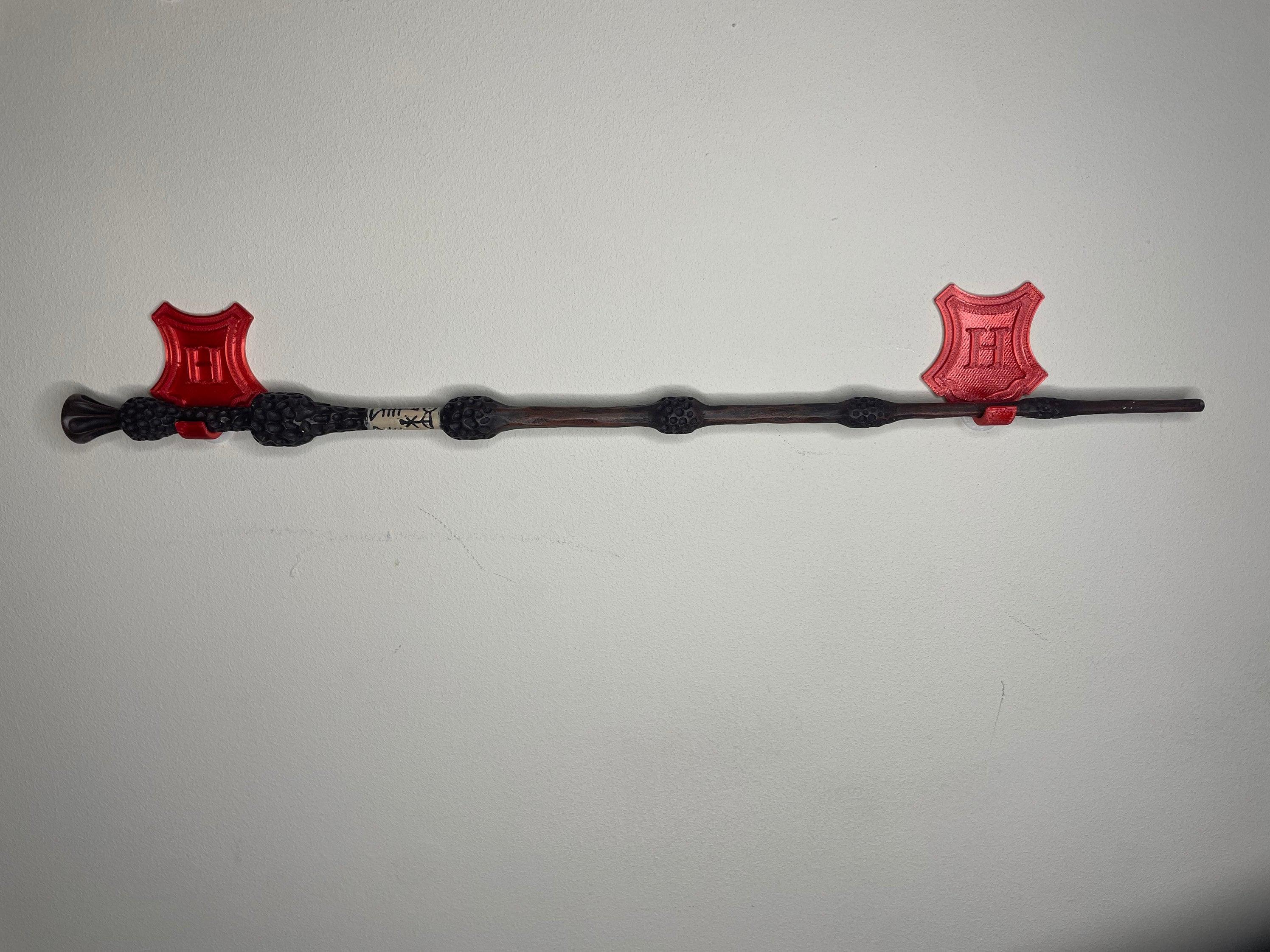 Harry Potter 2-Piece Wall Mounted Wand Display Stand, Perfect for all Wands