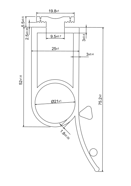 Optical Safety Edge Rubber, Safety for Gates, Garage Doors, Roller ...
