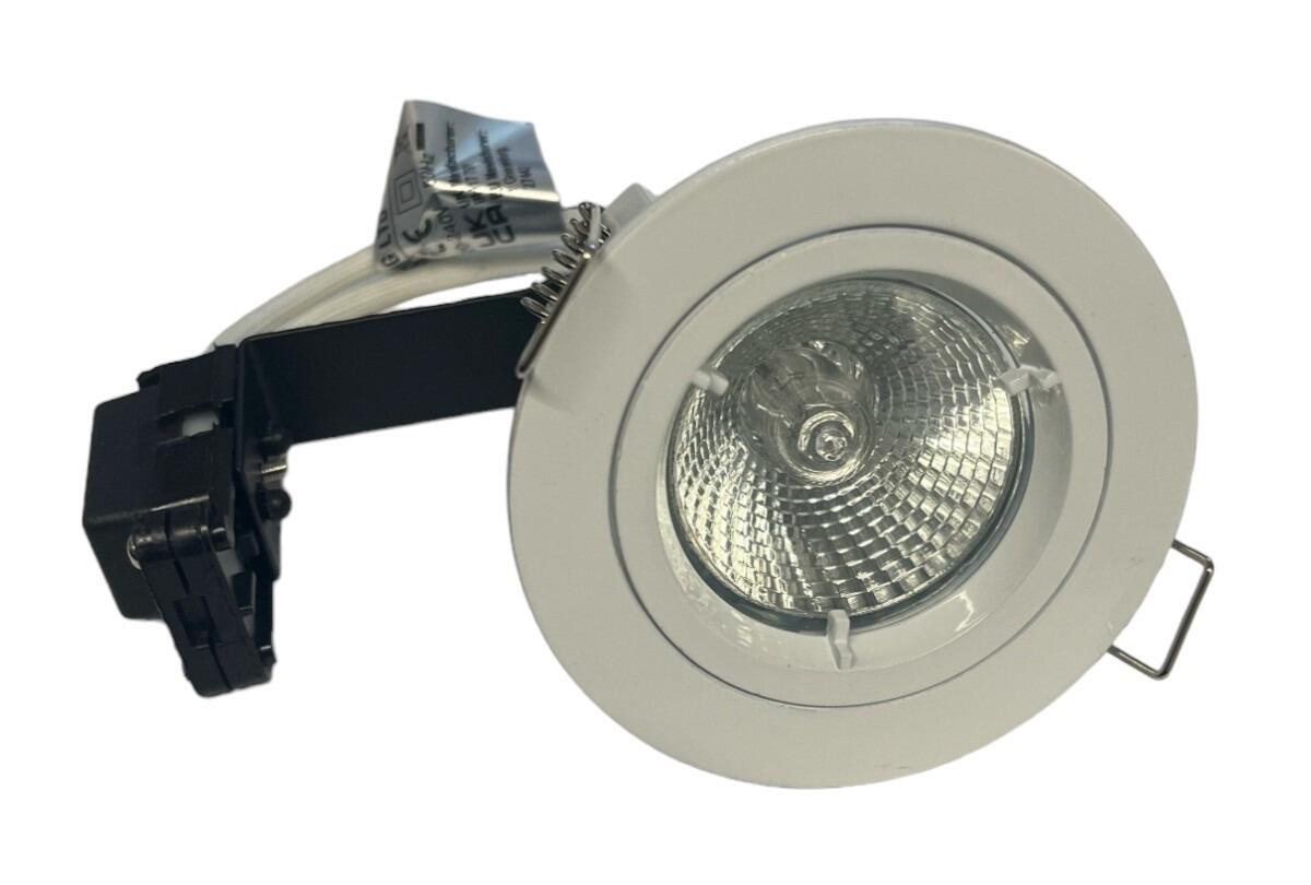 Saxby Fixed Cast Dimmable Downlight, 50W, Gloss White