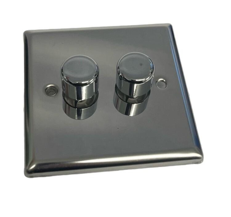 Varilight V-Com Series 2 Gang 15-180 Watt Leading Edge LED Dimmer ...