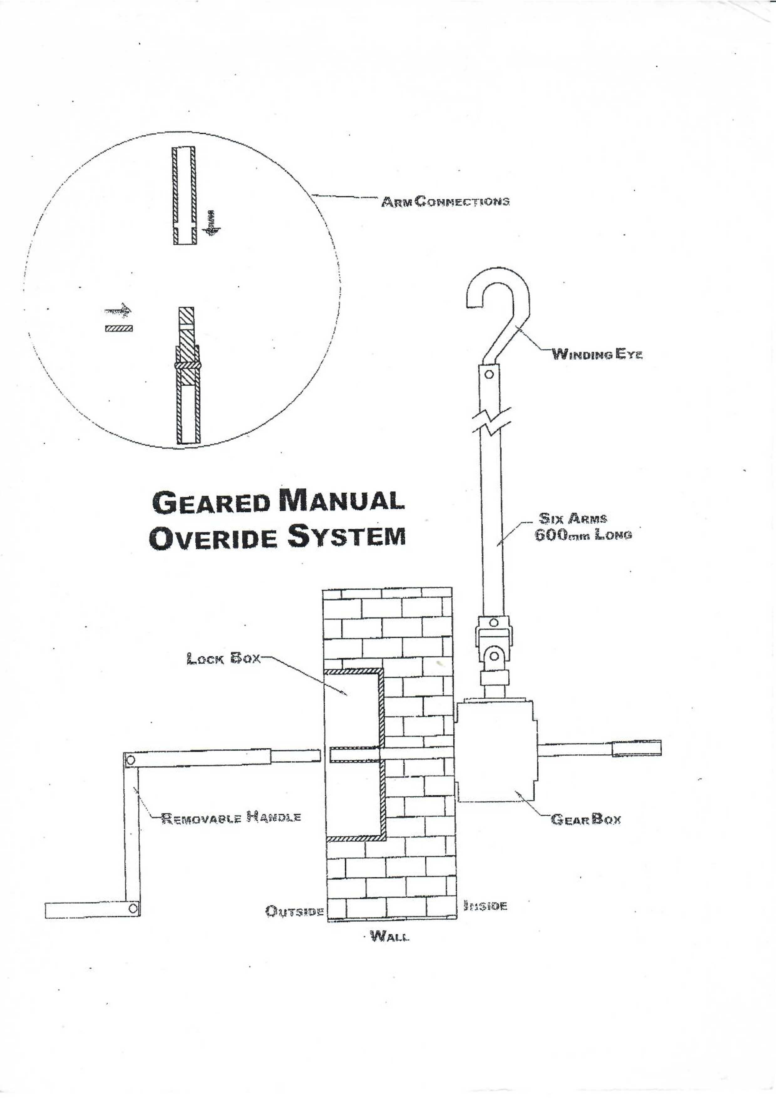Low Level Manual Override System with handle system, Garage Doors ...