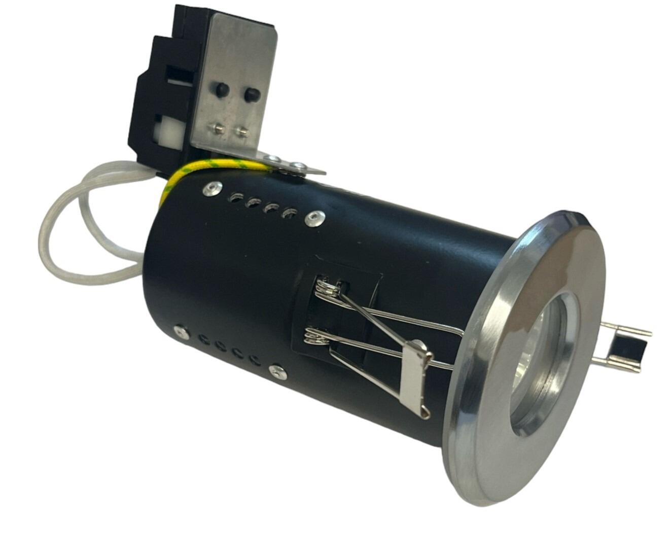 Red Arrow Fire Rated Fixed Downlight, Low Voltage, Satin Chrome