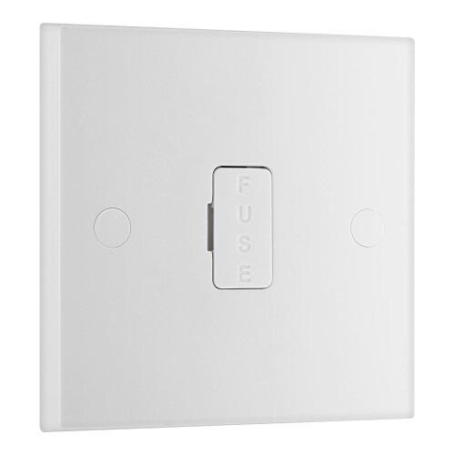BG Nexus Unswitched Fused Spur 13A Moulded Square Edge Plate, White
