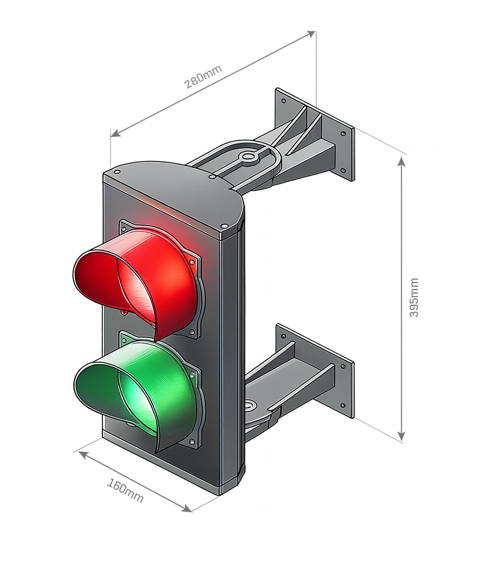 Loading Dock LED Traffic Light – Outdoor Red/Green IP65 Safety Signal ...
