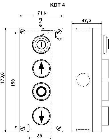 Roller Shutter Push Button Station with Lock