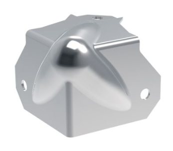 PennBrite Brace Ball Corner with 30mm Offset on one leg and 0.8mm Radius