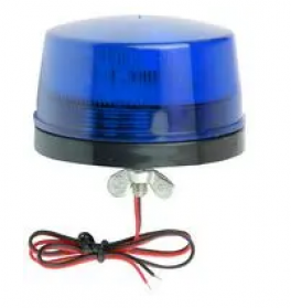 Elmdene LPB12-B-T 12V Low Profile IP66 Beacon, Blue Lens, Twin Fixing