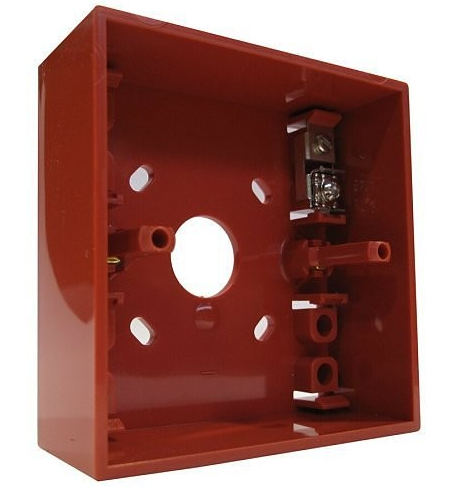 KAC Back Box for Manual Call Point Pull Stations, Red