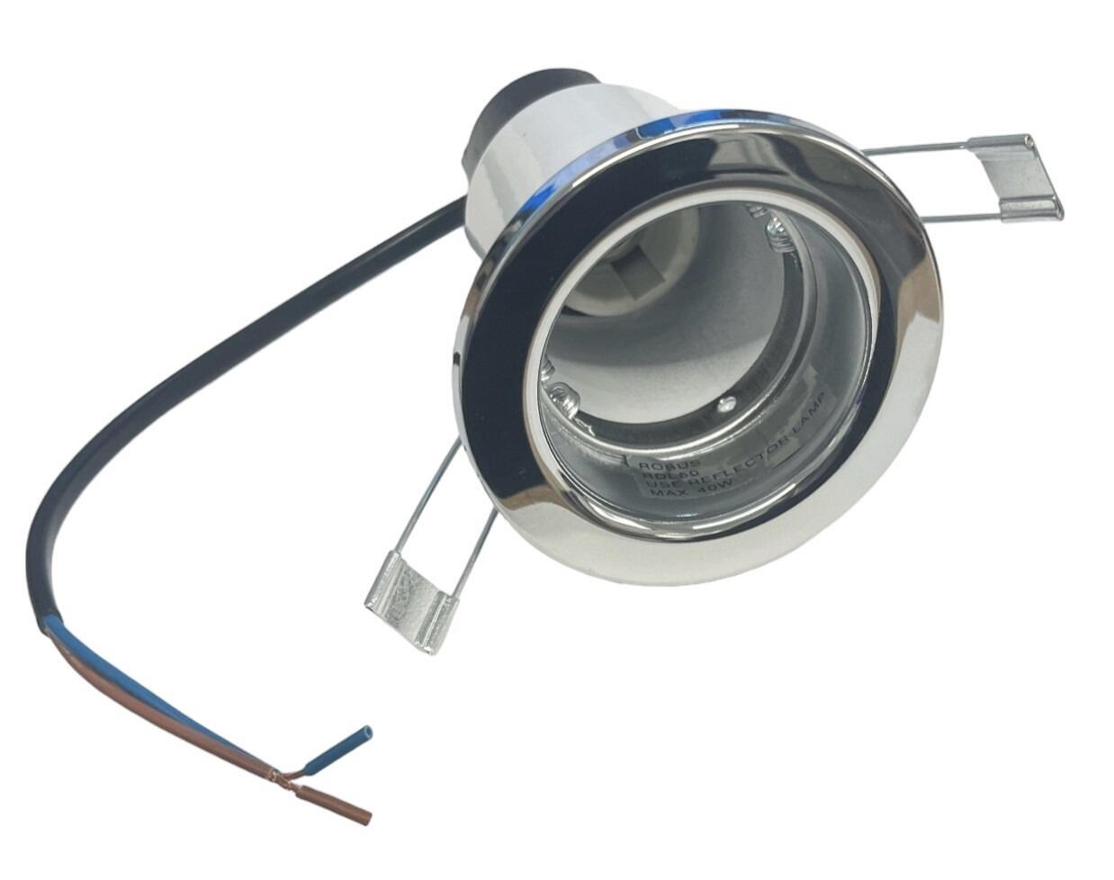 Robus Fixed Recessed Downlight, Brushed Chrome