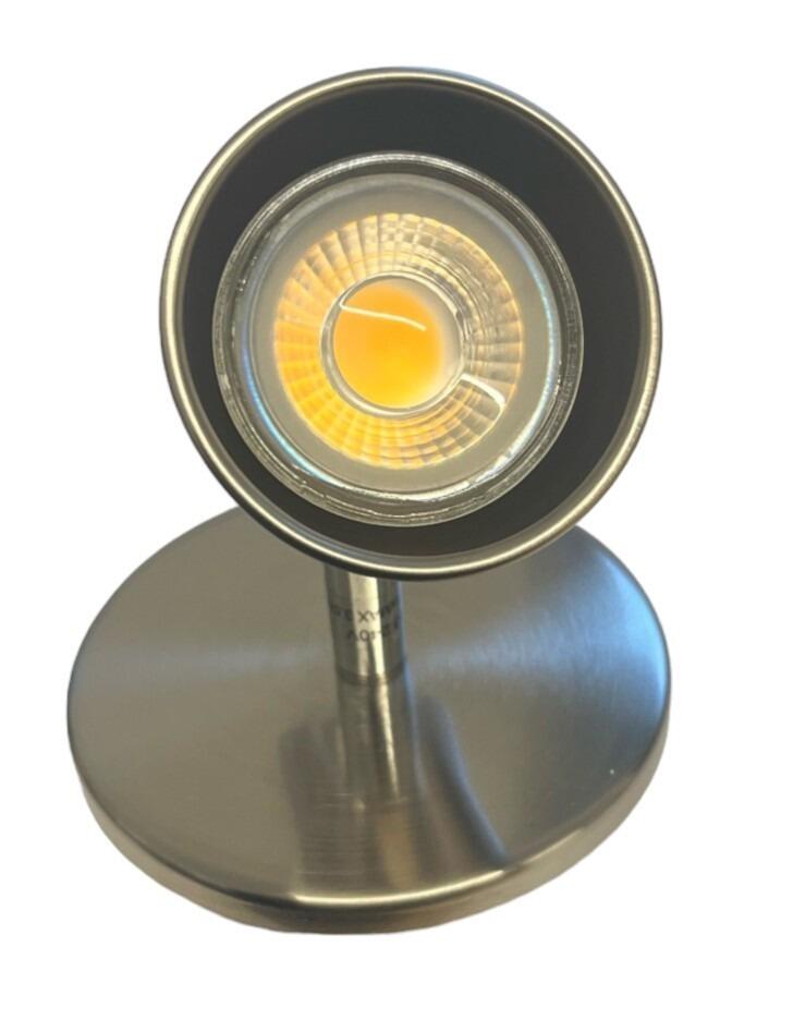 Endon Lighting Hyde Indoor LED Spot Light Single, Satin Nickel