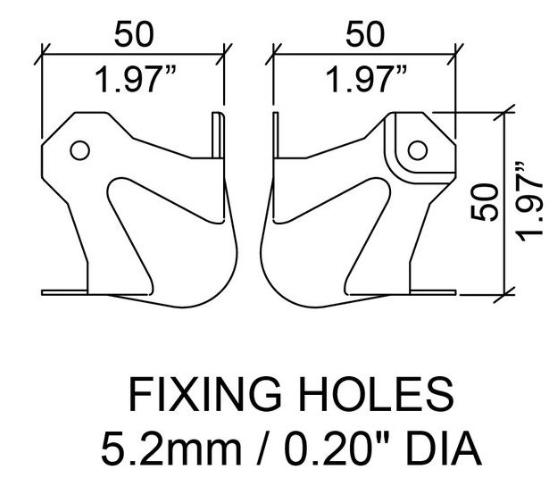 Medium Ball Corner with Offset with 30mm Offset on One Leg and 1mm Radius